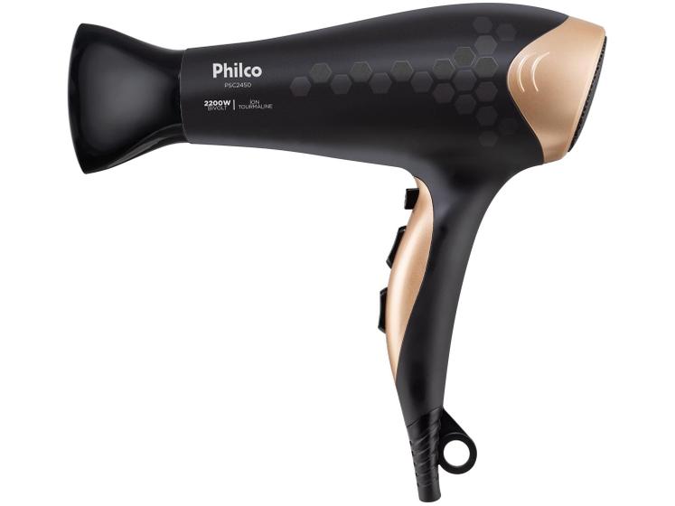 Secador de Cabelo Philco Íons Tourmaline Preto 2200W 2 Velocidades ...