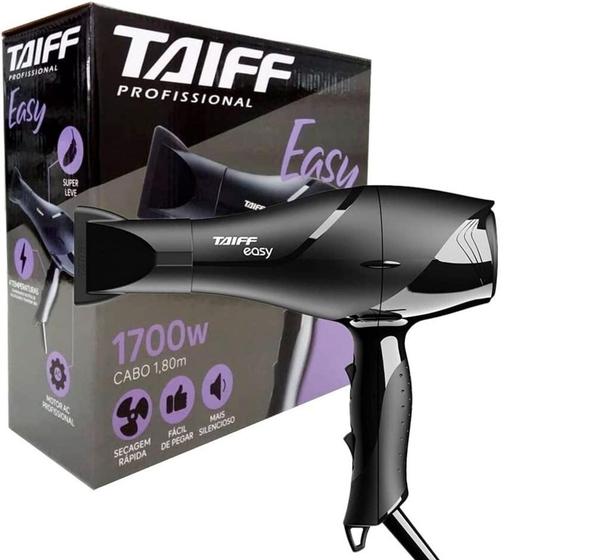 Secador de Cabelo Taiff Easy 1700W - 127v ou 220V - Preto - Secador de ...