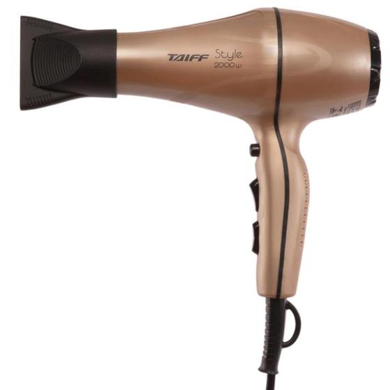 Secador De Cabelo Taiff Profissional 2000w Ar Quente Frio Dourado Motor ...