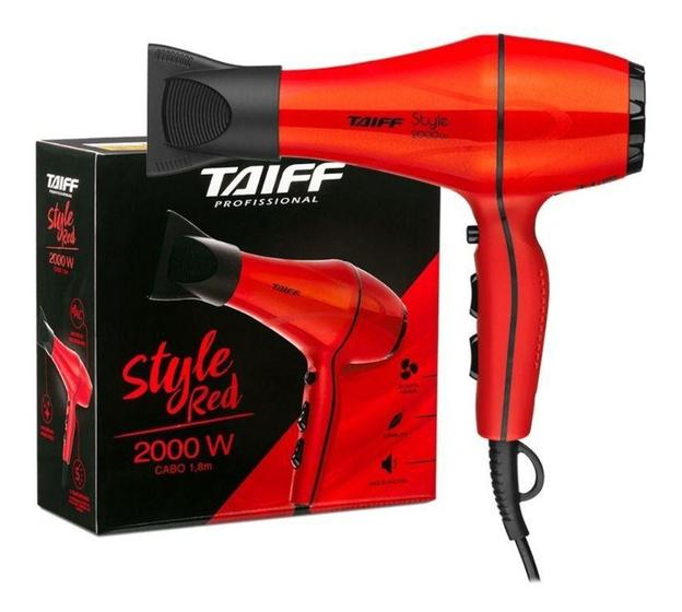 Secador de cabelo Taiff Style Red 2000w 127V - Secador de Cabelo ...