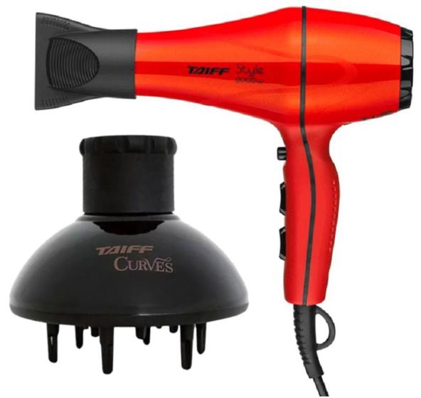 Secador Taiff Style 2000W Profissional com Difusor de Cachos Taiff ...