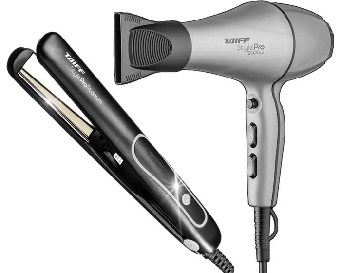 Secador Taiff Style Pro 2000W com Prancha Taiff Style Pro 230ºC ...