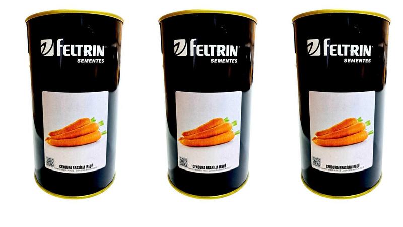 Semente Cenoura Brasília Irecê Verao Feltrin 250g Ciclo Rápido 3 ...