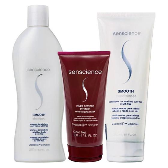 Senscience Smooth Shampoo + Condicionador 240ml + Inner Restore ...