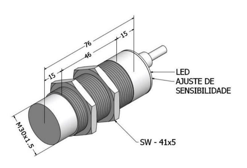 Sensor Capacitivo Sensorbras DCL 15-30 WAT - Sensor de Presença ...