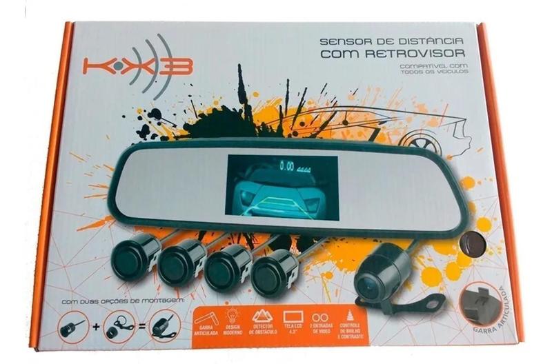 Sensor De Ré Com Retrovisor E Camera Kx3 - Alarmes e Segurança de Carro ...