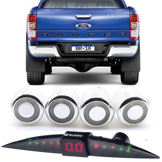 Sensor De Ré Estacionamento Cromado Emborrachado Ford Ranger - TechOne ...
