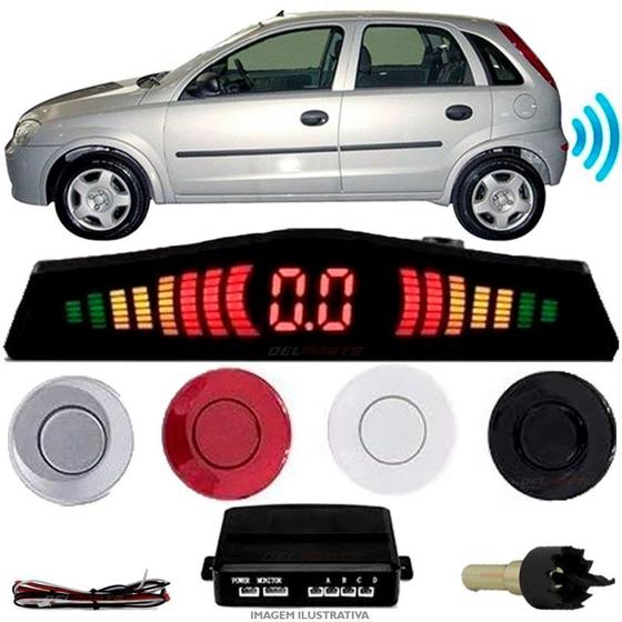 Sensor Estacionamento Ré 4 Sensores Display Gm - Chevrolet Corsa Hatch ...