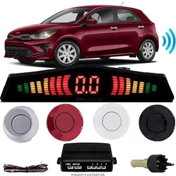 Sensor Estacionamento Ré 4 Sensores Display Kia Motors Rio Hatchback ...