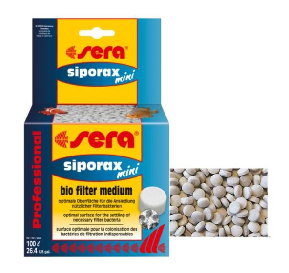 Sera Siporax Mini 130g c/ Bolsa Mídia Biológica Trata Até 100 Litros ...