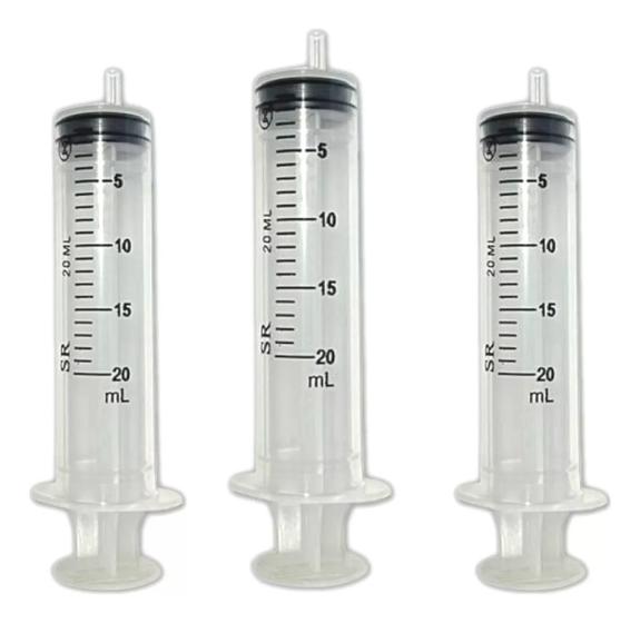 Seringa 20ml Sem Agulha Bico Luer Slip Livre de Látex Com 200 Unidades ...