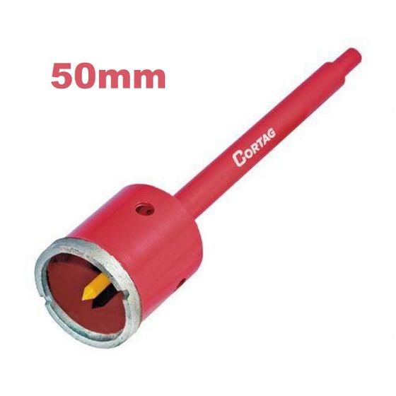 Serra Copo Diamantada Haste E Pino Guia Para Alvenaria de 3/8 50mm ...