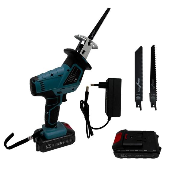 Serra de Poda Portatil 21v 2 Baterias de lítio 1500mA Mini-Motossera Recarregável - It-Blue ...