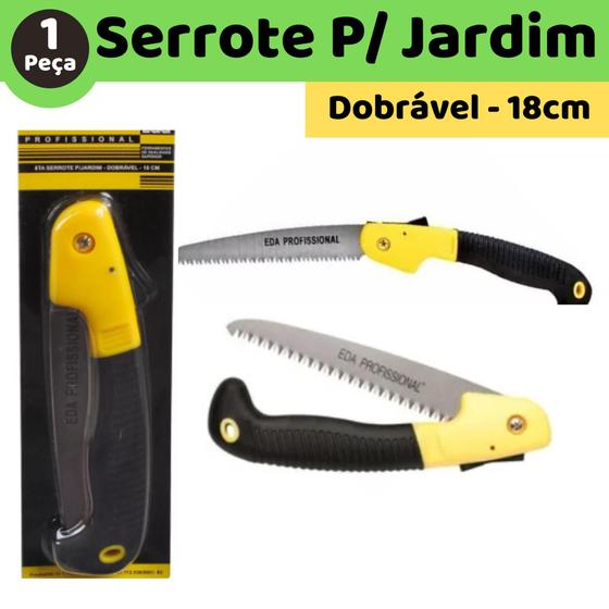 Serrote Portátil Poda Dobrável Madeira Galho Folhagem Jardim 18CM - Eda Profissional - Serrote ...
