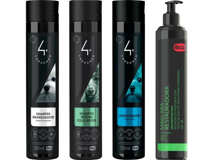 Shampoo Branqueador + Neutro + Condicionador + Másc. Restauradora 230g ...