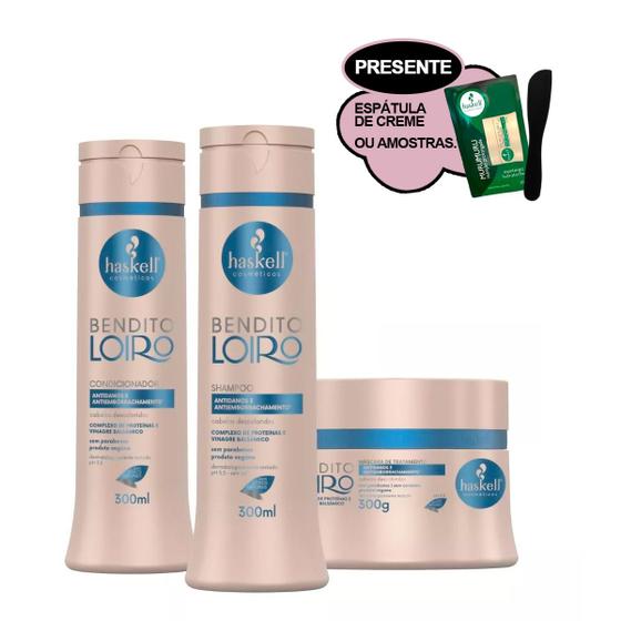 Shampoo Condicionador E Mascara 300ml Bendito Loiro Haskell - Kit Shampoo e Condicionador ...