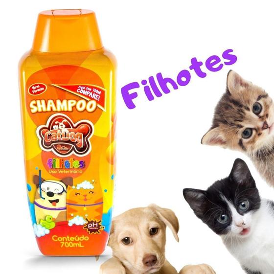 Shampoo Condicionador Filhotes 700ml Higiene Cachorro Gato - Cat Dog ...