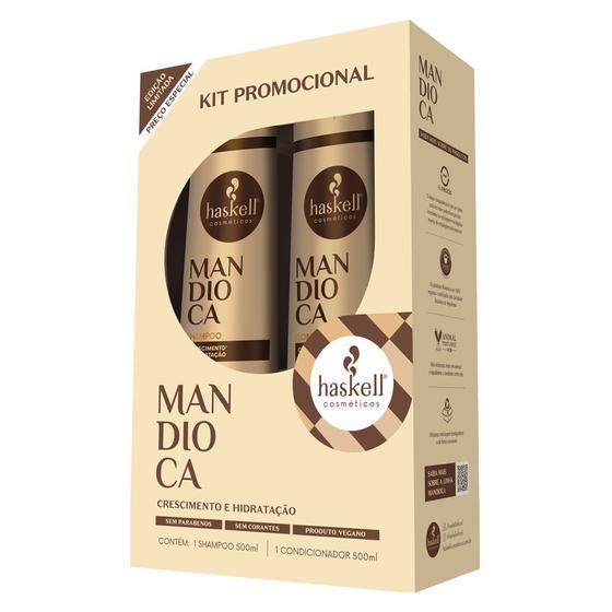 Shampoo + Condicionador Haskell Mandioca 500ml Cada - Kit Shampoo e Condicionador - Magazine Luiza