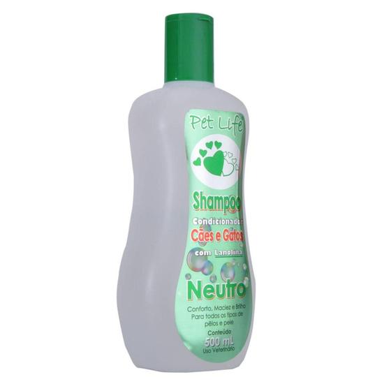 Shampoo Condicionador para Cães e Gatos com Lanolina Neutro Pet Life ...