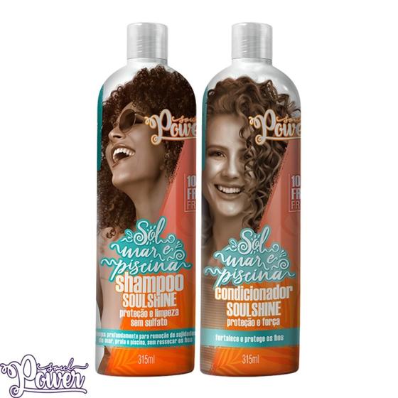 Shampoo + Condicionador Soul Power Sol Mar E Piscina Proteção Termica ...