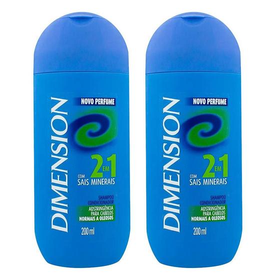 Shampoo Dimension 2 em 1 Cabelos normais a oleosos - Kit com 2 ...