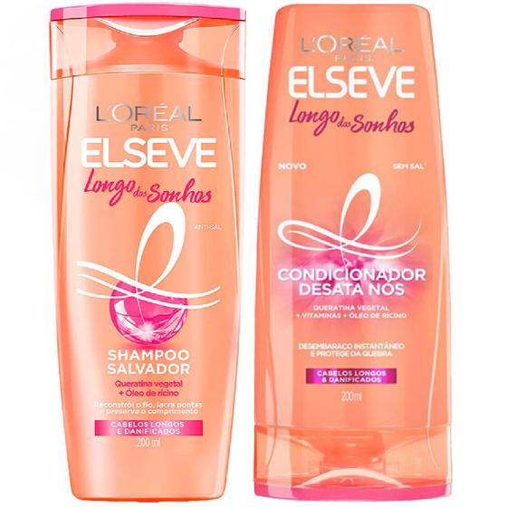 Shampoo e Condicionador Elseve Longo dos Sonhos Loreal Paris - Kit ...