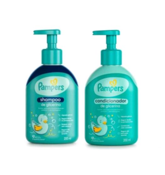 Shampoo e Condicionador Glicerina Baby Pampers 200ml - Shampoo Infantil ...