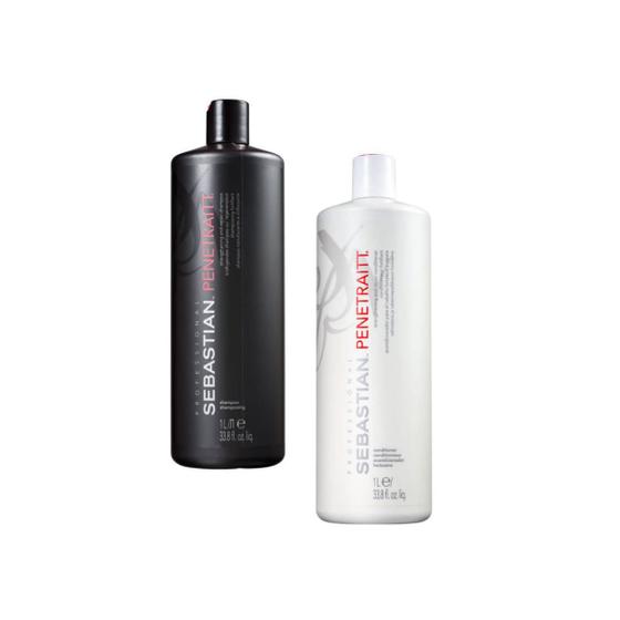 Shampoo e Condicionador Sebastian Penetraitt 1 Litro - Reconstrução ...