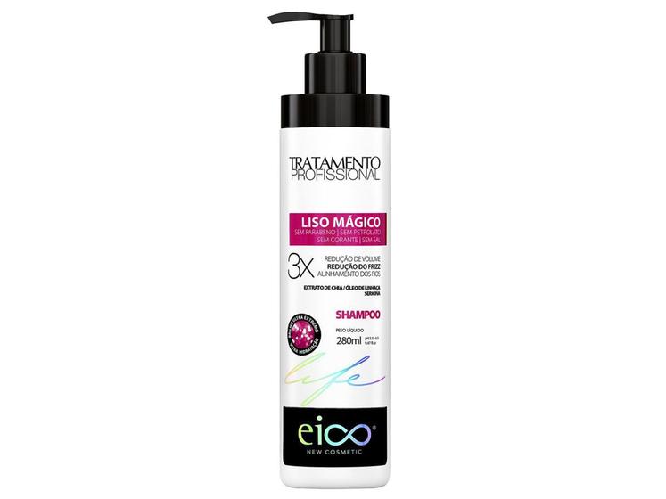 Shampoo Eico New Cosmetic Liso Mágico - 280ml - Shampoo - Magazine Luiza