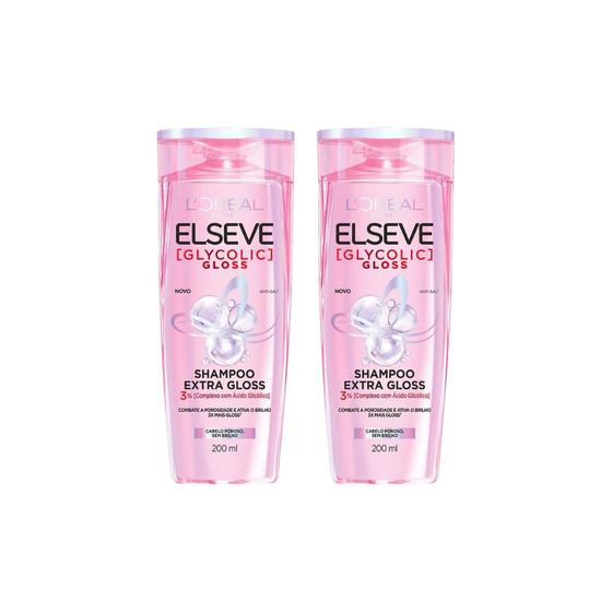Shampoo Elseve 200ml Glycolic Gloss - Kit C/2un - Shampoo - Magazine Luiza