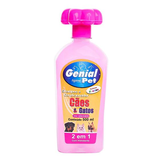 Shampoo Genial Pet 2 em 1 Frutas 500ml - Shampoo e Condicionador para ...