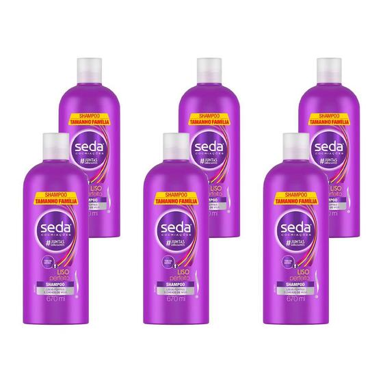 Shampoo Liso Perfeito Seda Cabelos Fortes e Cheios de Vida Tamanho ...