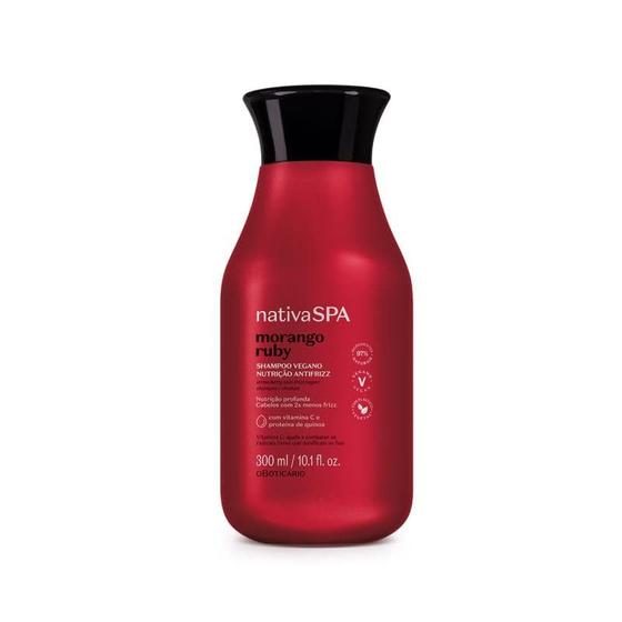 Shampoo nativa spa morango ruby 300 ml - o boticário - Shampoo ...
