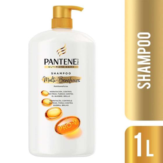 Shampoo Pantene 1 Litro Multi Benefícios Para Todos Os Tipos De Cabelo ...
