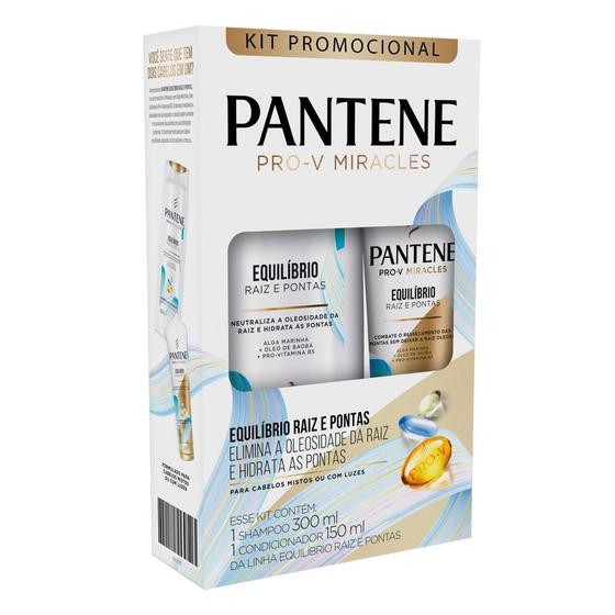 Shampoo Pantene Pro-V Miracles Equilíbrio 300ml + Condicionador 150ml - Kit Shampoo e ...