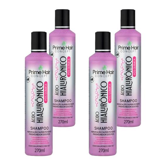 Shampoo Prime Hair Ácido Hialurônico Fios Danificados Pós-química 270ml ...