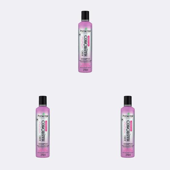 Shampoo Prime Hair Hidratação com Ácido Hialurônico Fios Danificados ...