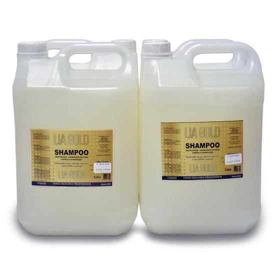 Shampoo Profissional Lia Gold 2 Galão 5 Litros =10 Lt - Lia Gold ...