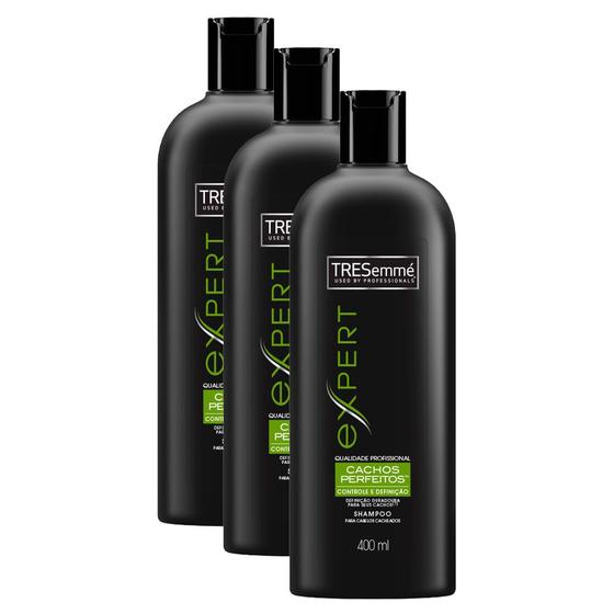 Shampoo TRESemmé Cachos Perfeitos com 400ml Kit com três unidades ...