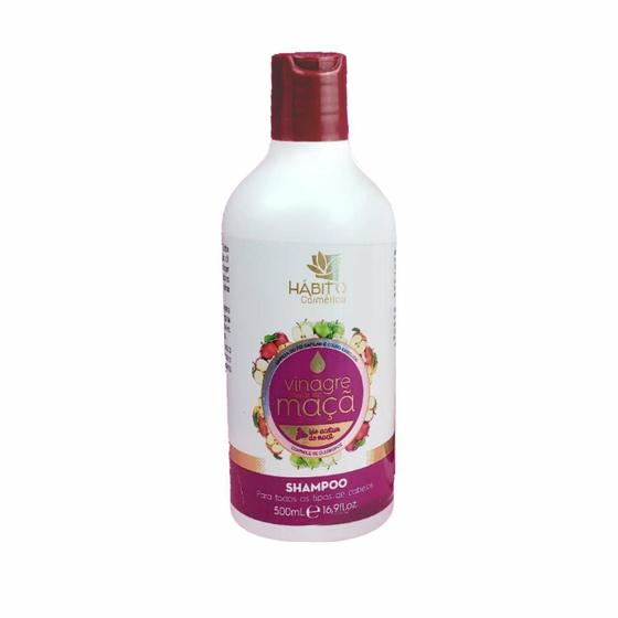 Shampoo Vinagre Capilar De Maçã Hábito Cosméticos 500G - Shampoo ...