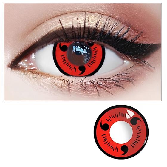 Sharingan Three Magatama Red Uchiha Obito Lentes Cosplay Naruto - Vitá ...