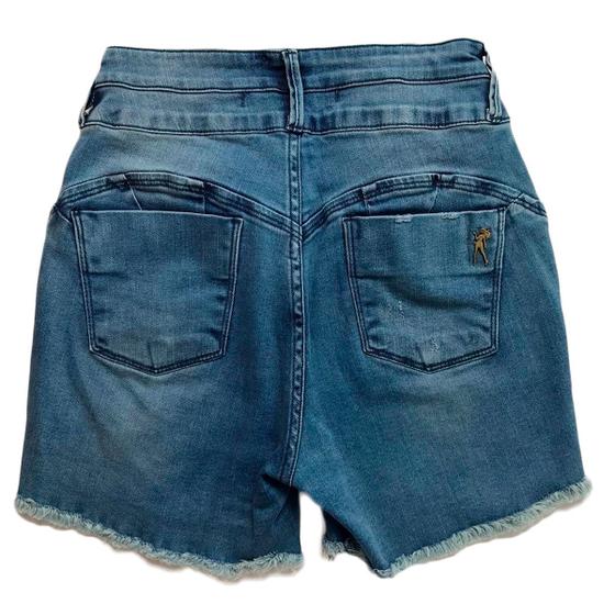 Short bermuda jeans miller botoes modelagem empina bumbum shm18 ...