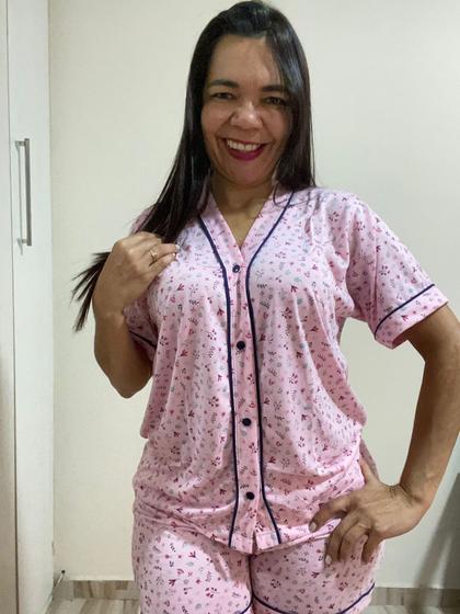 Short doll 67% poliéster e 33% viscose det. na lapela e botões da mesma ...