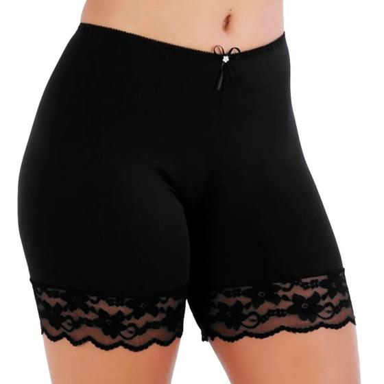 Short Feminino Segunda Pele Longo com Renda - CHEGA MAIS - Short Feminino - Magazine Luiza