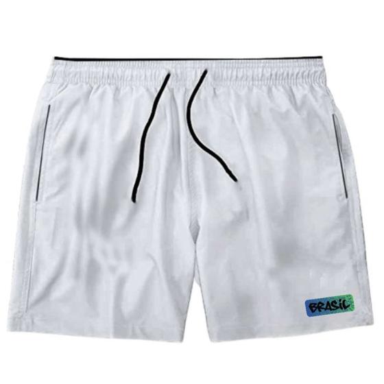 Short Masculino Brasil Tactel Com Bolsos Bermuda Moda Praia Copa - Brod - Bermuda e Short de ...