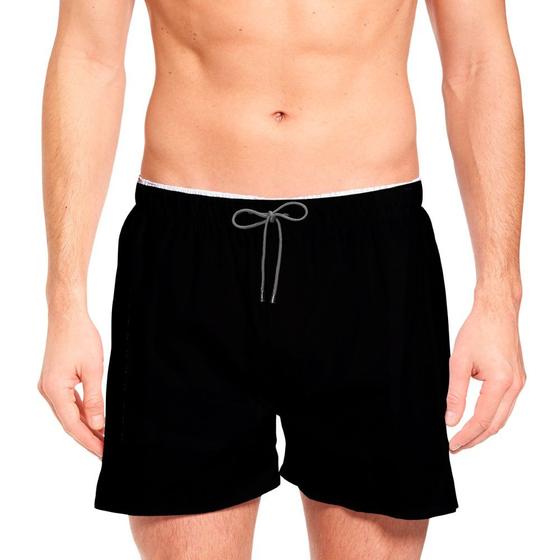 Short Masculino Preto Curto Liso Básico Verão Brasil Praia - Bueno ...