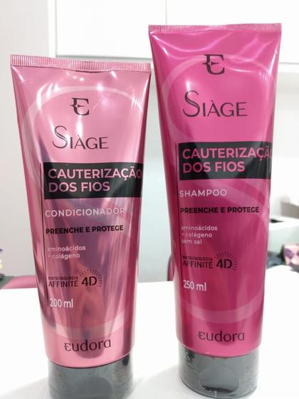 Siàge Cauterização Dos Fios 1 shampoo 250ml + 1 condicionador 200ml ...