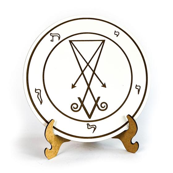 Sigilo de Lucifer 20 cm com Suporte Selo Luciferiano - A Papisa ...
