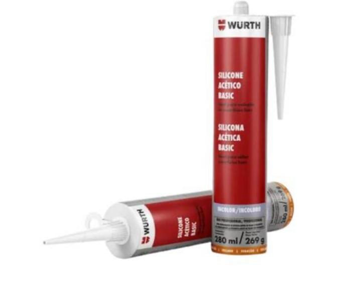 Silicone Acético Basic Incolor 280ml - Servfrio - WURTH - Silicone Automotivo - Magazine Luiza