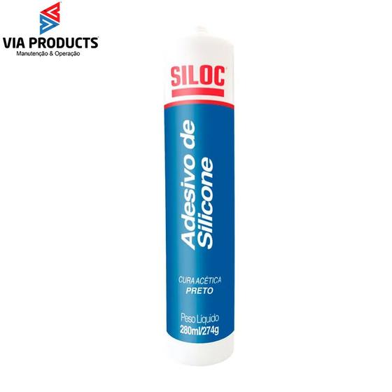 Silicone Acético Preto 280gr - Siloc - Silicone para Vedação - Magazine ...